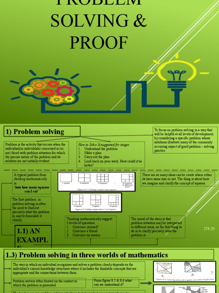 Problem Solving & Proof | PDF | Mathematical Proof | Axiom
