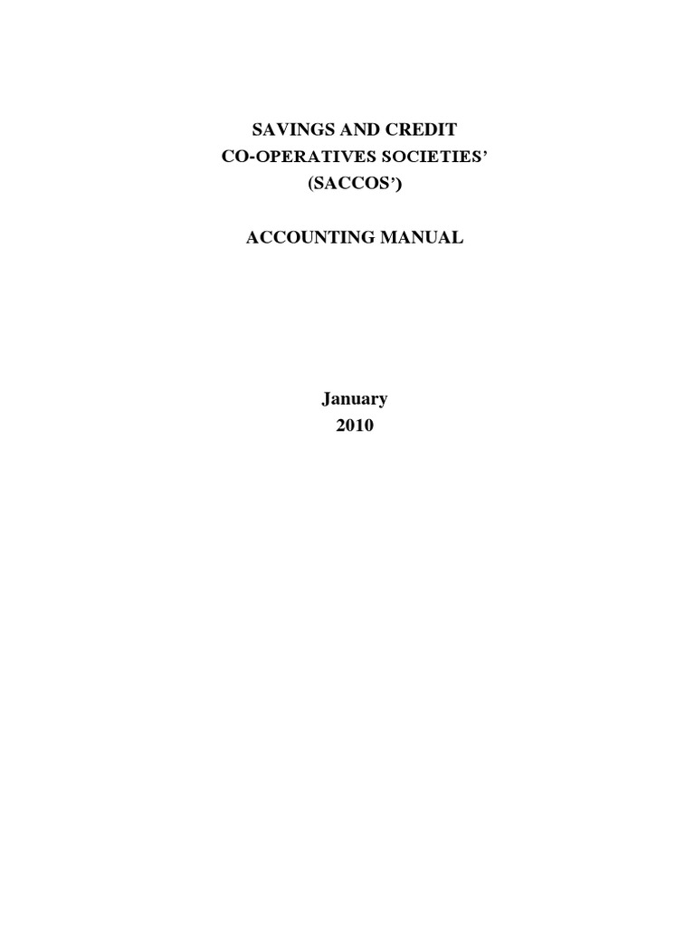 Saccos Accounting Manual PDF | PDF | Debits And Credits | Depreciation
