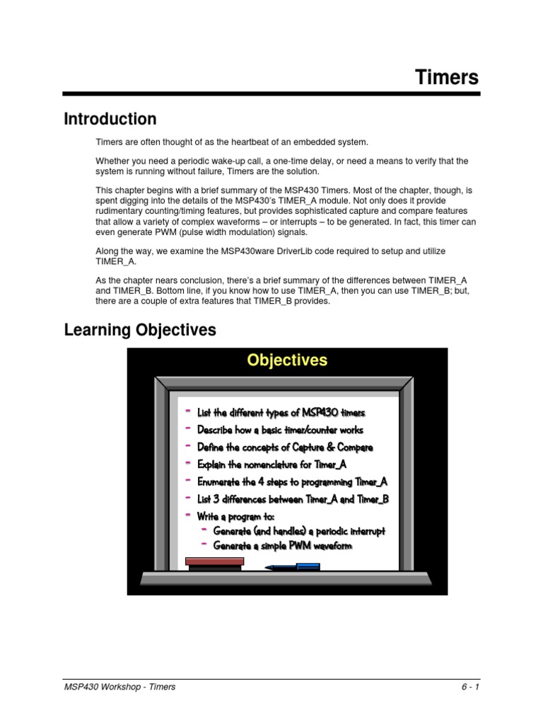 MSP430m06 TIMERS-1 | PDF | Timer | Computer Engineering
