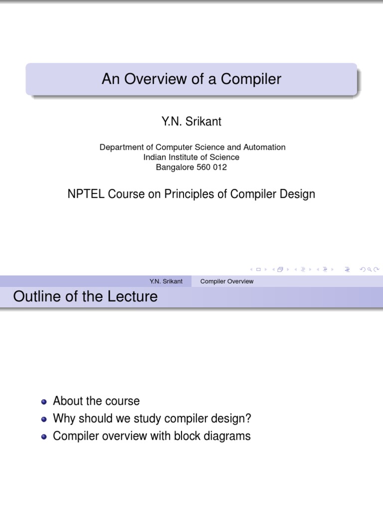 CD-LEC-NOTES Comiler PDF | PDF | Parsing | Compiler