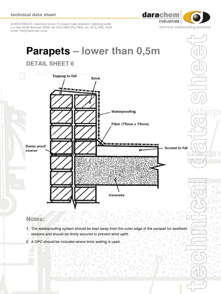 Drawing Lowparapet PDF | PDF