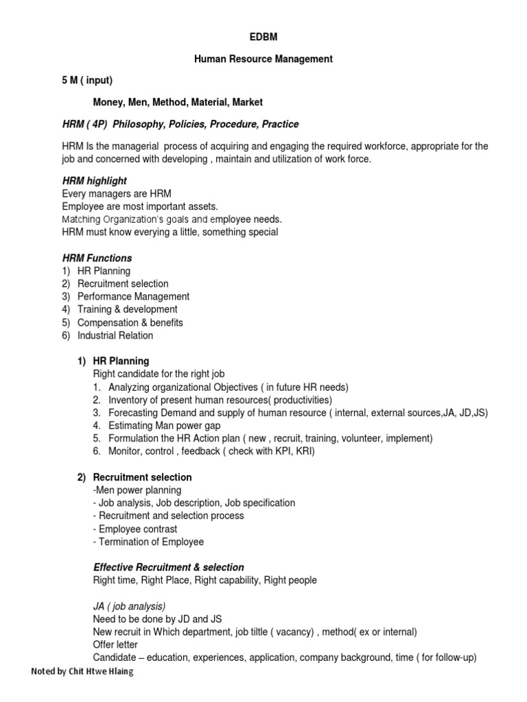 HRM (4P) Philosophy, Policies, Procedure, Practice | PDF | Performance ...