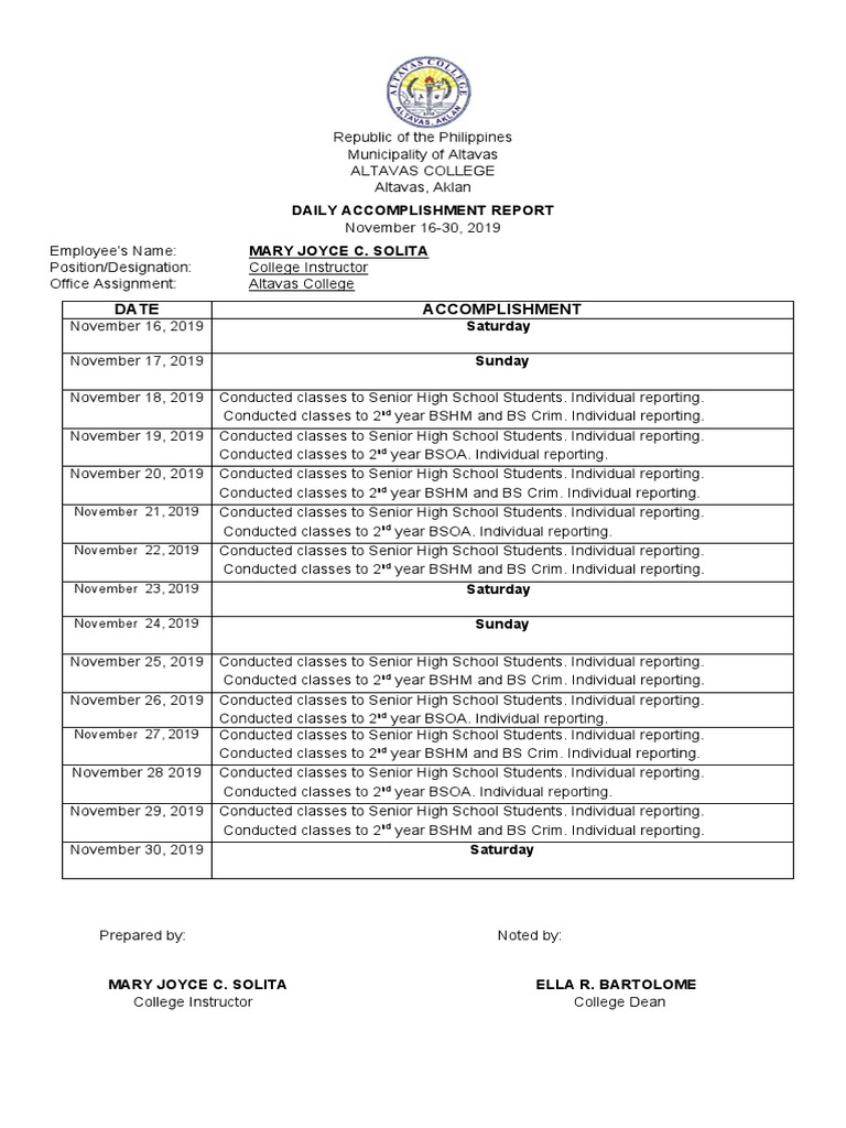 Accomplishment Report | PDF | Schools