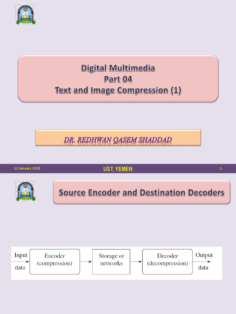 DigitalMultimedia Part04 | PDF | Data Compression | Encodings