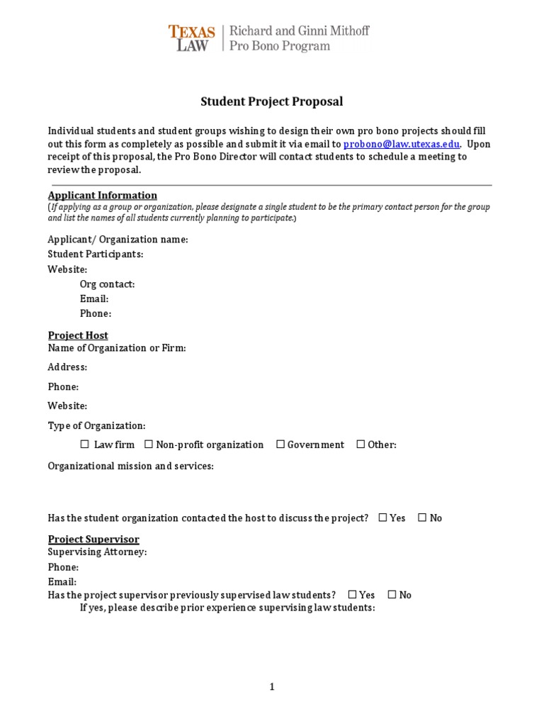 Basic Student Project Proposal Example | PDF