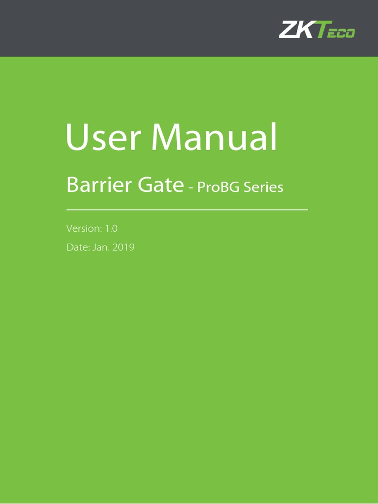 User Manual: Barrier Gate | PDF | Remote Control | Nut (Hardware)