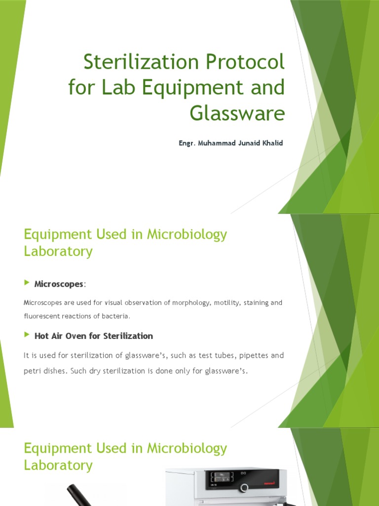 Sterilization Protocol For Lab Equipmemnt and Glasswares-1 | PDF ...