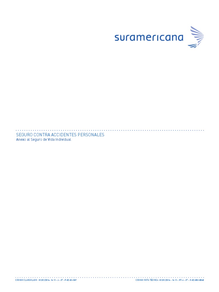 Clausulado Anexo AP | PDF | Póliza de seguros | Lesión