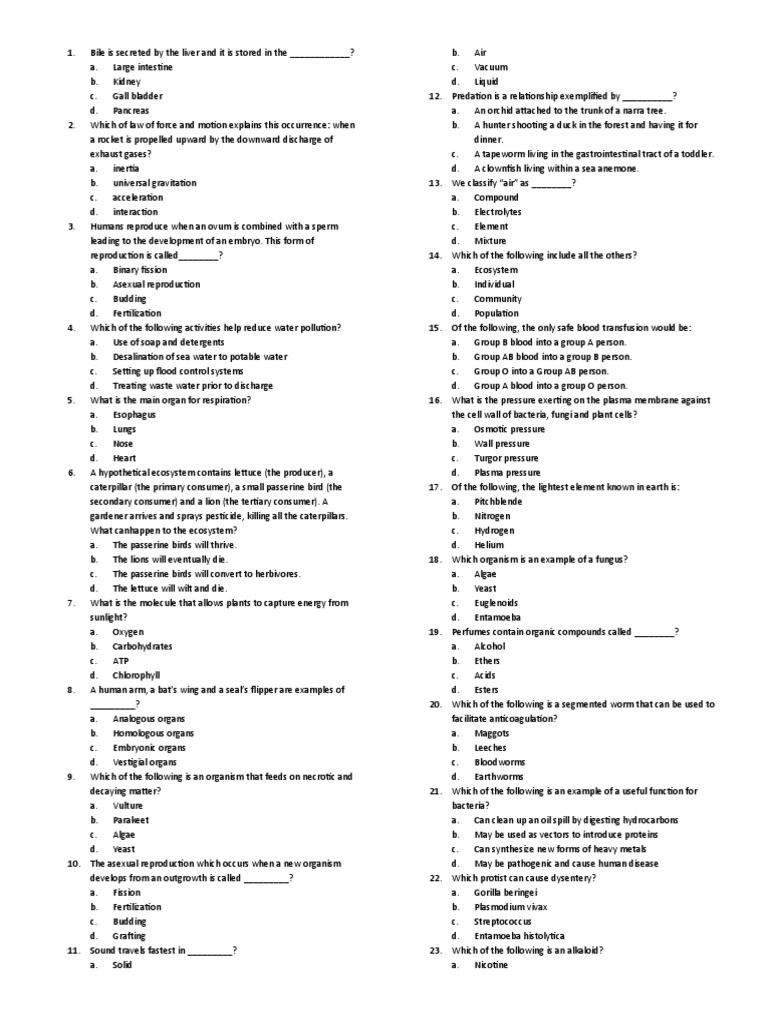 GenEd Science PART 1 | PDF | Reproduction | Cell (Biology)