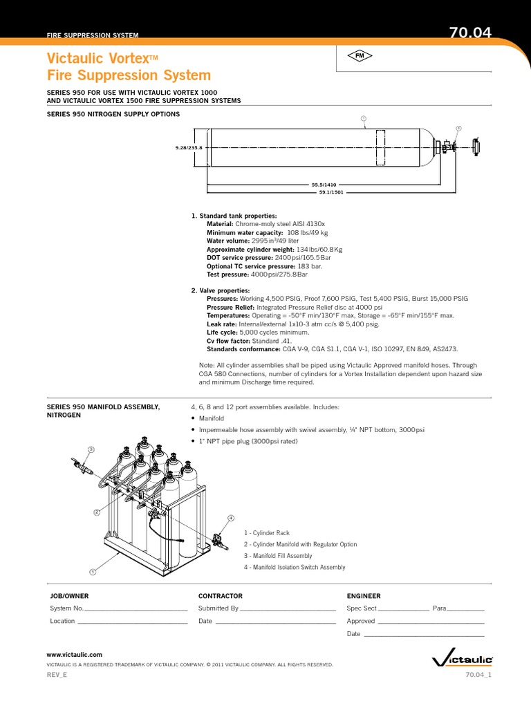Victaulic Vortex Fire Suppression System | PDF | Hydraulics ...