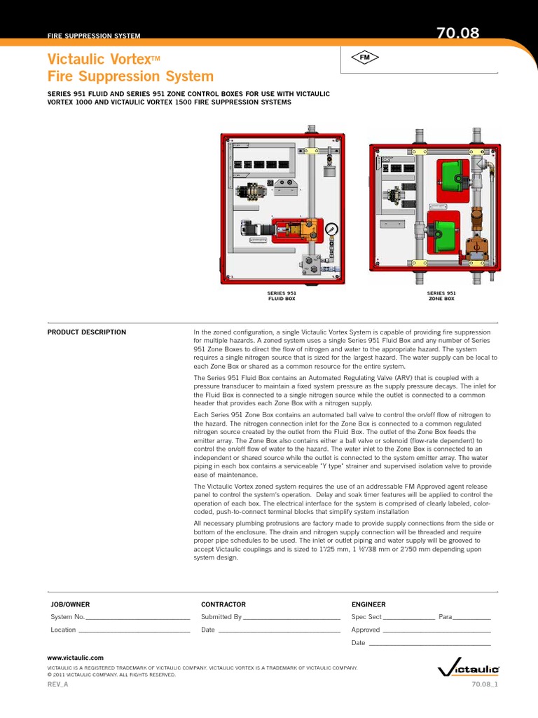 Victaulic Vortex Fire Suppression System | PDF | Valve | Electromagnetism