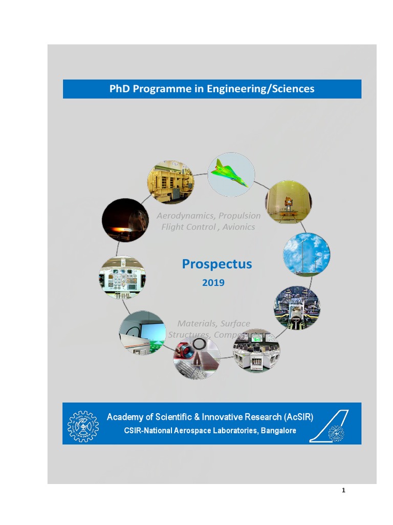 Prospectus: PHD Programme in Engineering/Sciences | PDF | Partial ...