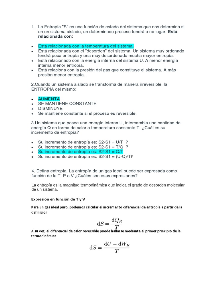 Cristopher Diaz - Trabajo #4 | PDF | Entropía | Temperatura