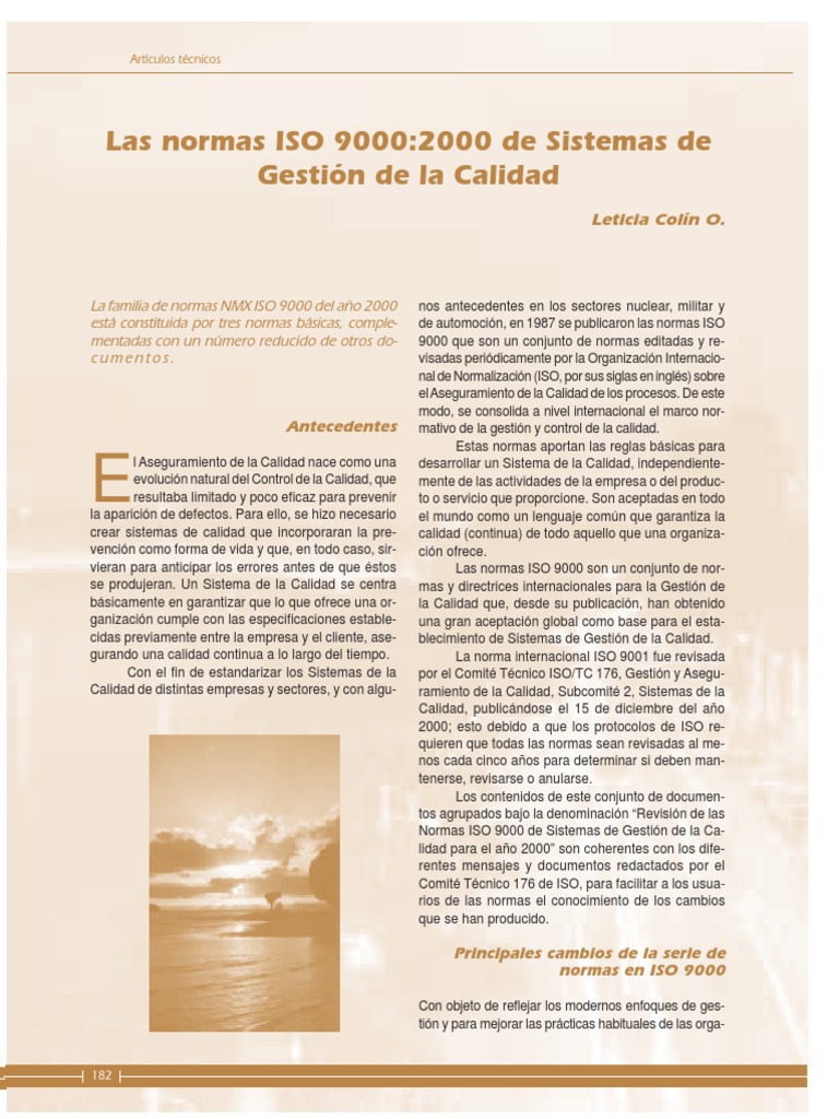 Iso 9000 2000 Pdf Gestión De La Calidad Calidad Comercial