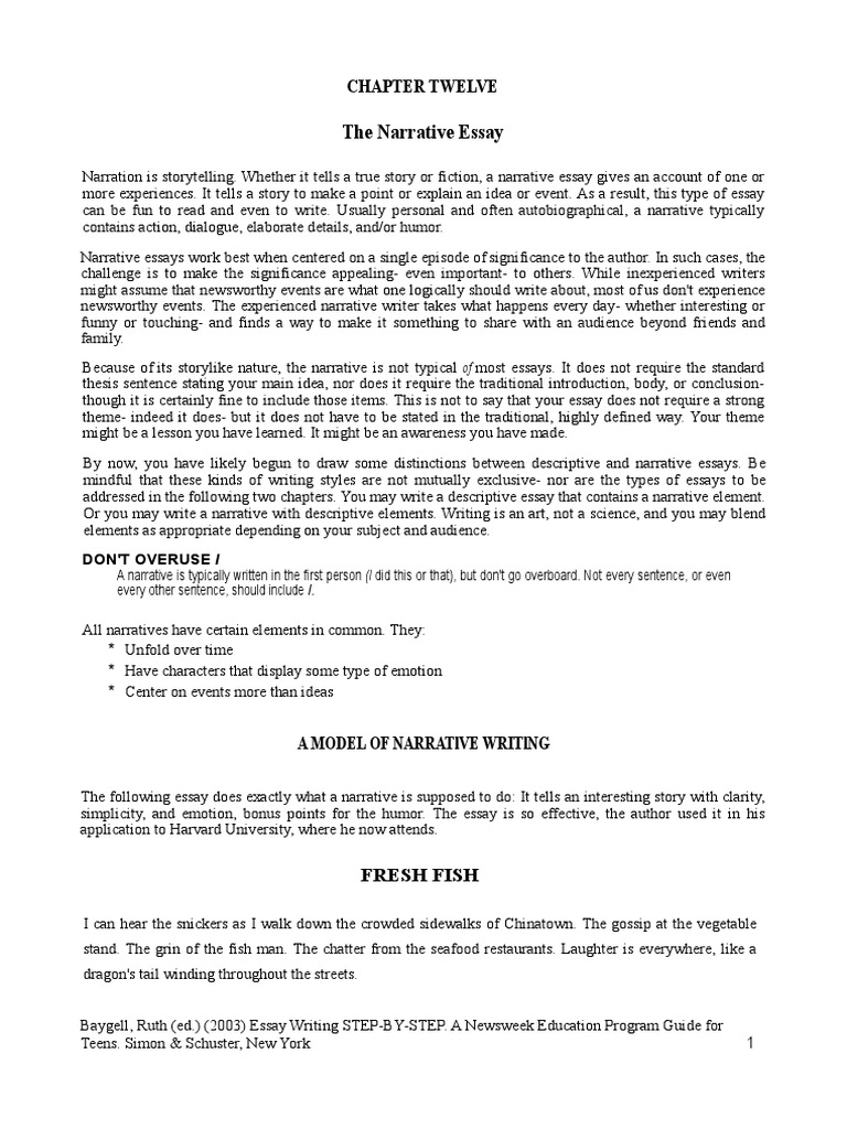 Fresh Fish | PDF | Narrative | Essays