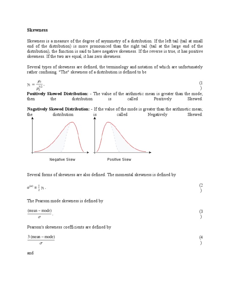 Skewness | Skewness | Mean