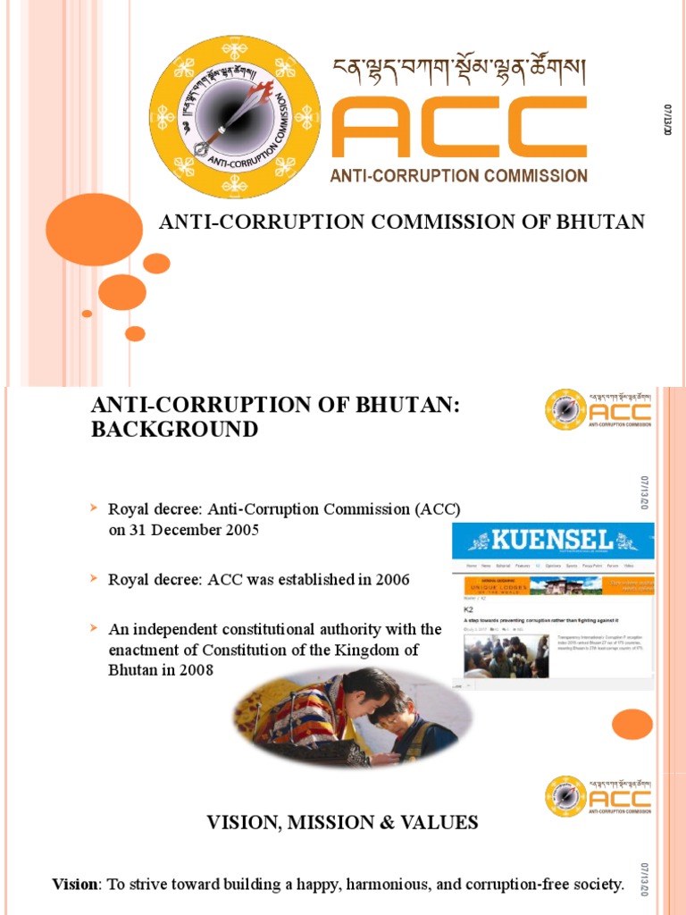 Anti-Corruption Commission of Bhutan | Download Free PDF | Corruption ...