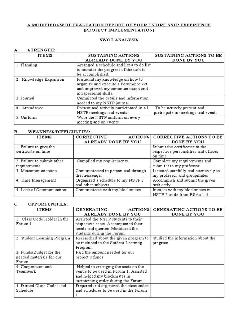 Swot Analysis | PDF | Swot Analysis | Teaching