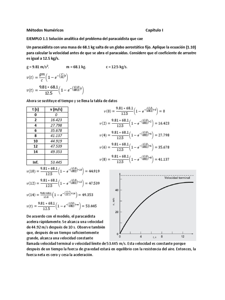 Capitulo 1 Metodos Numericos | PDF | Microsoft Excel | Algoritmos