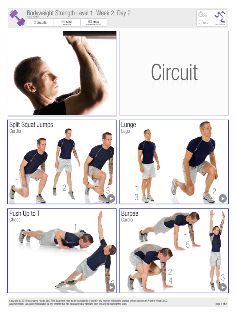 Body Weight Strength Workout | PDF | Hobbies | Determinants Of Health