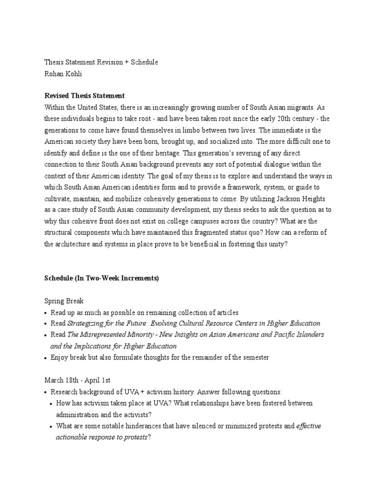 Revised Thesis Statement: and The Implications For Higher Education | PDF | Cognition