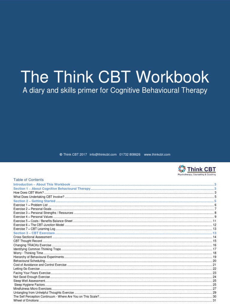 CBT Workbook | PDF | Cognitive Behavioral Therapy | Psychotherapy