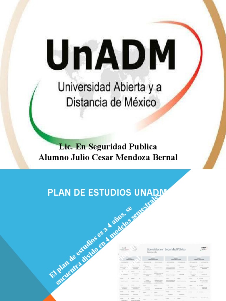 Licenciatura en Seguridad Pública UNADM | PDF | Plan de estudios ...