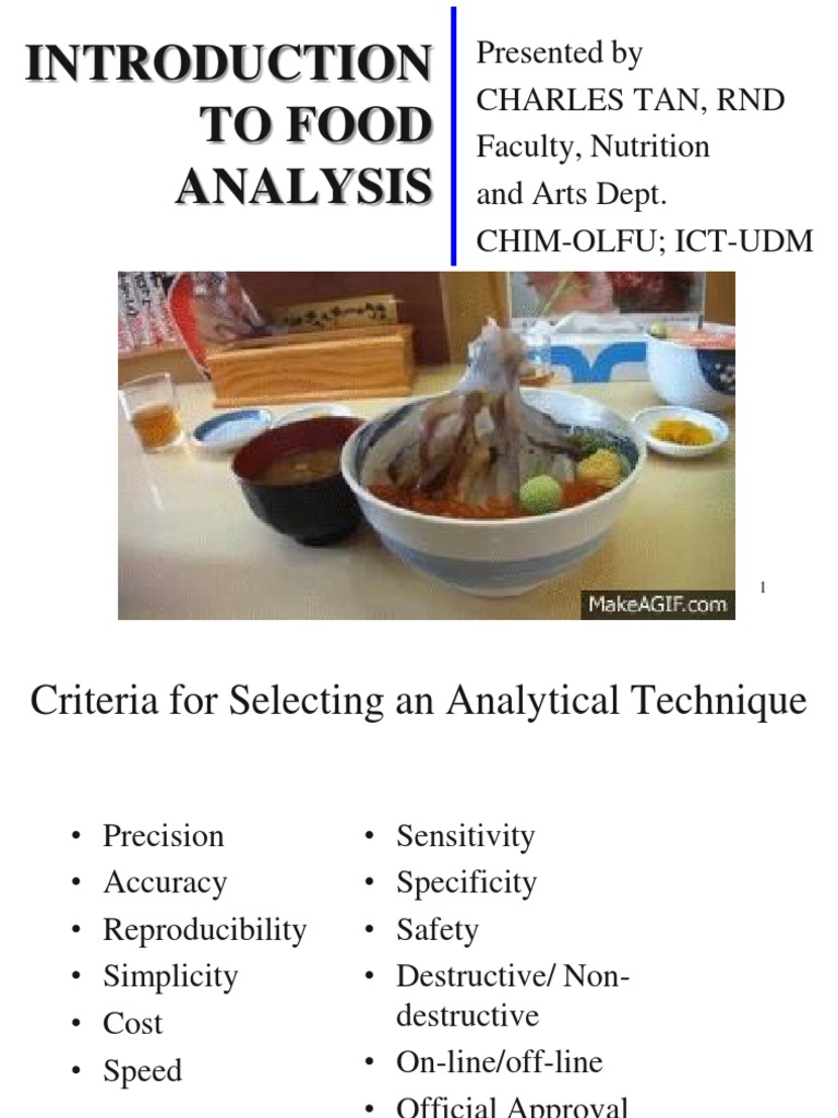 TOPIC 3 - Criteria For Selecting An Analytical Technique | PDF ...