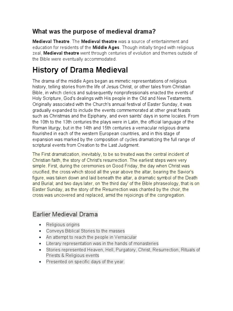 Origins and Types of Medieval Drama | PDF | Jesus | Middle Ages