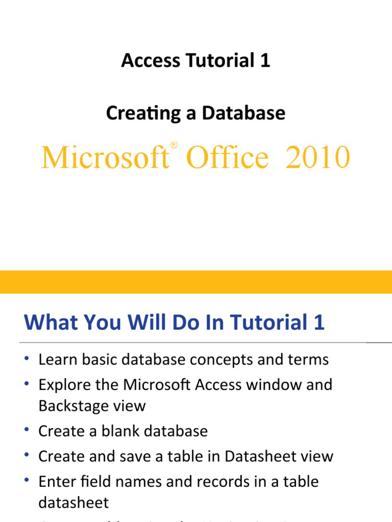 Access T01 | PDF | Microsoft Access | Databases