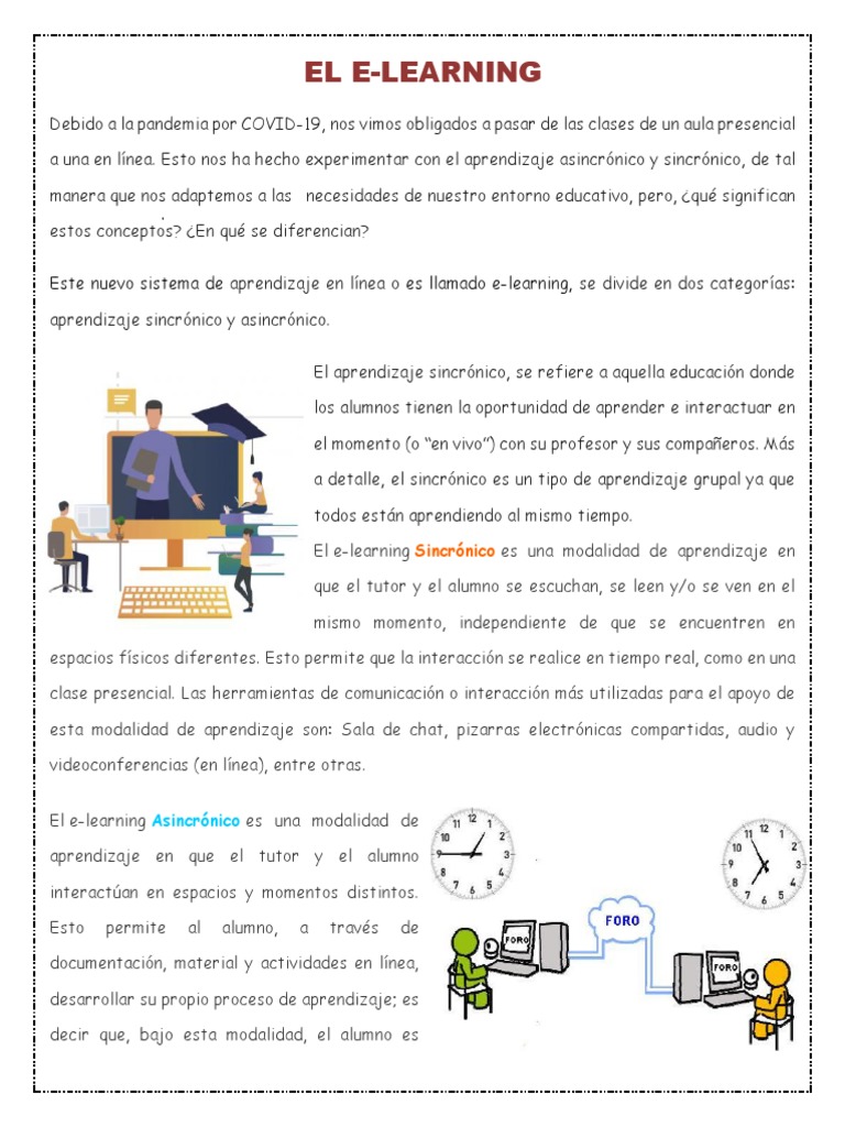Aprendizaje Sincrónico vs Asincrónico | PDF