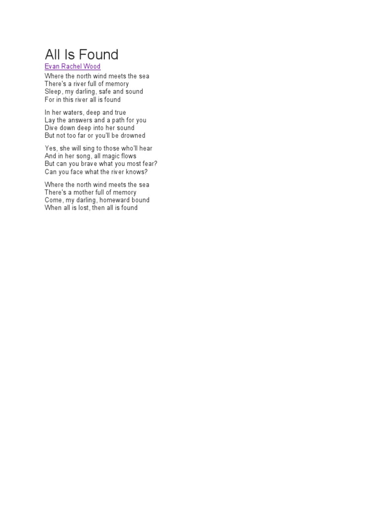 All Is Found Frozen 2 | PDF