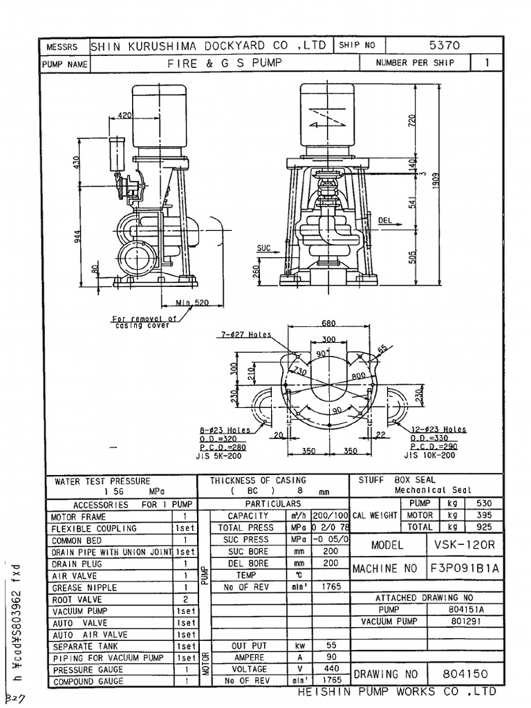 Fire & GS Pump | PDF
