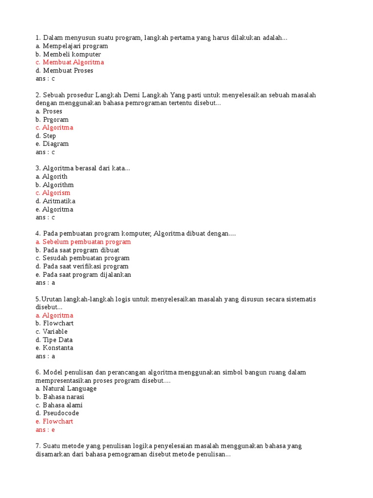Soal Pat Dasprog | PDF
