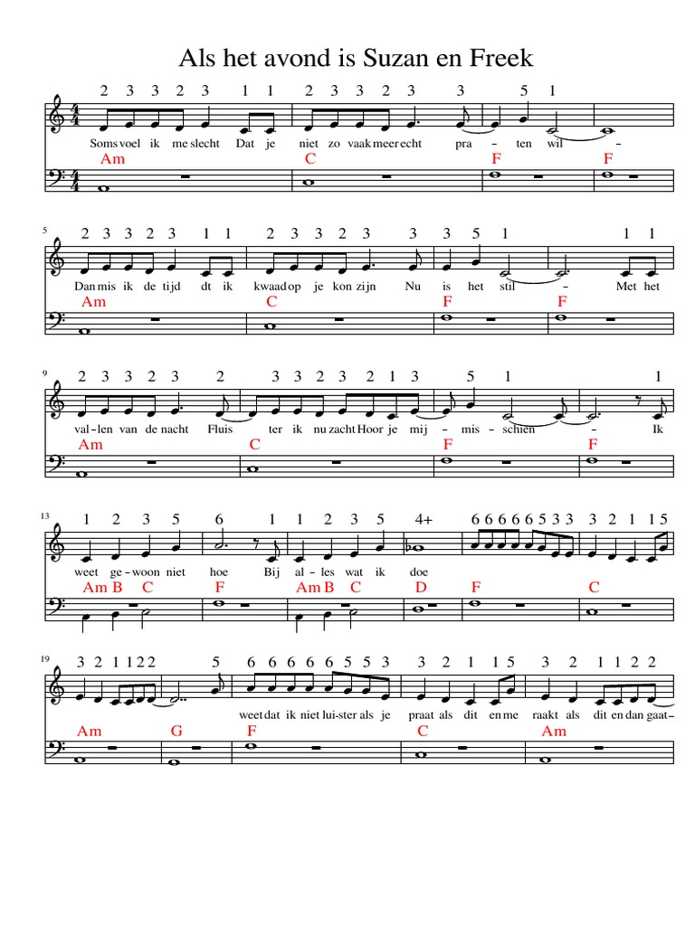 Als Het Avond Is Suzan en Freek PDF | PDF