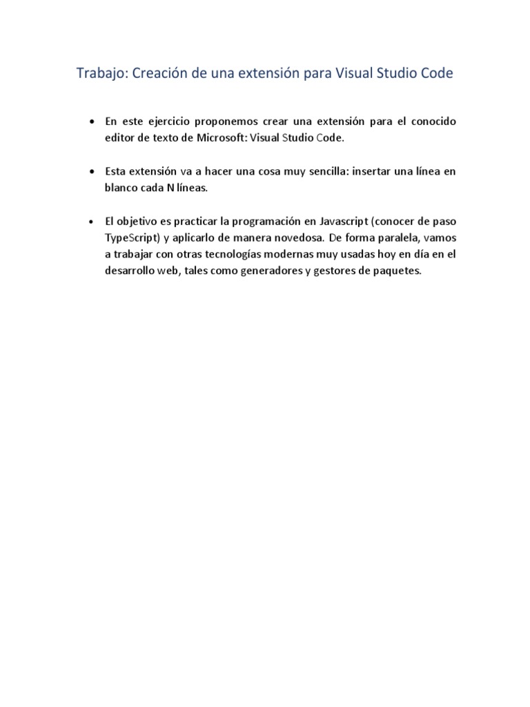 Crear Una Extensión para Visual Studio Code | PDF | Archivo de ...