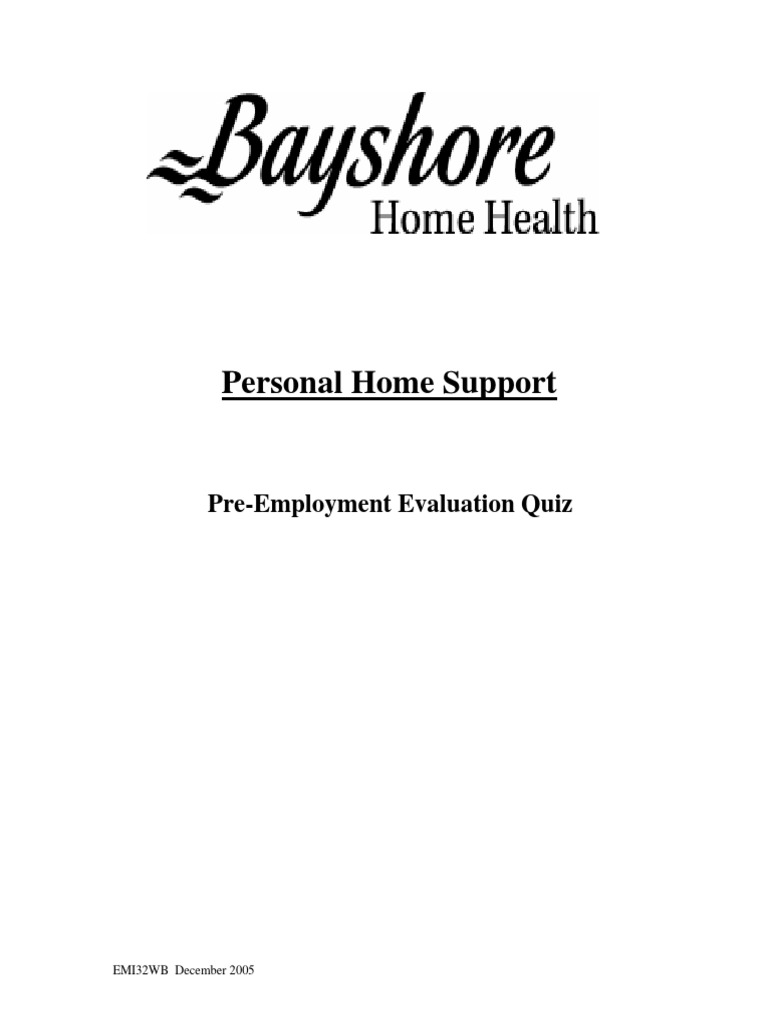 PSW - Employment Test Questionnaire - EMI32WB | PDF | Hand Washing ...