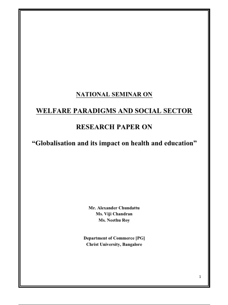 Research Paper | PDF | Globalization | Developing Country