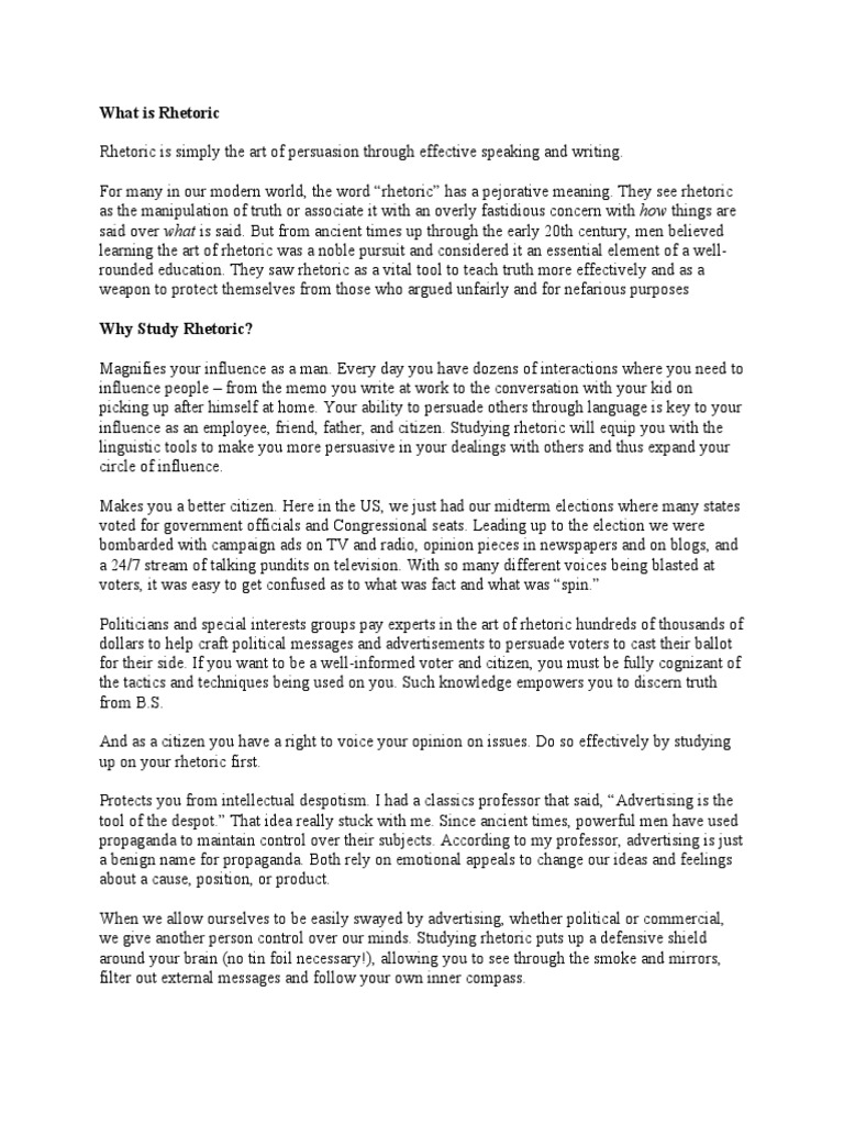 Rhetoric Notes | PDF | Rhetoric | Public Speaking