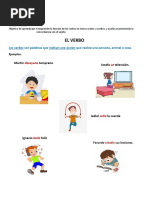 Prueba Tiempos Verbales 4° Básico | PDF