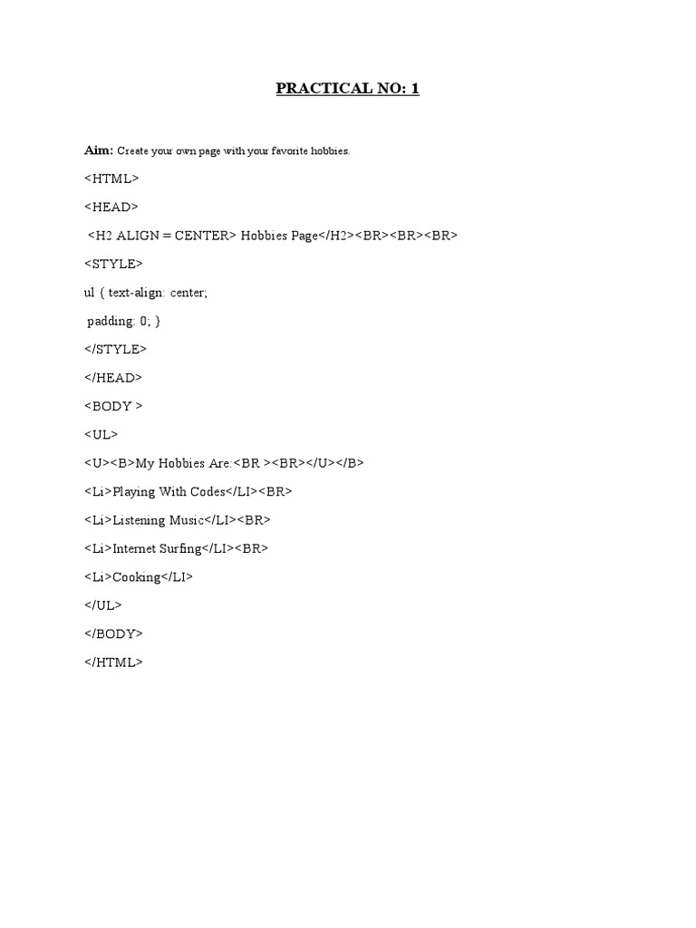 Web Engineering Lab Section D | PDF | Html Element | Html5