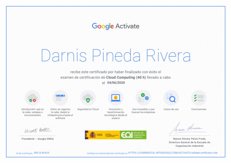 Certificado Cloud Computing | PDF
