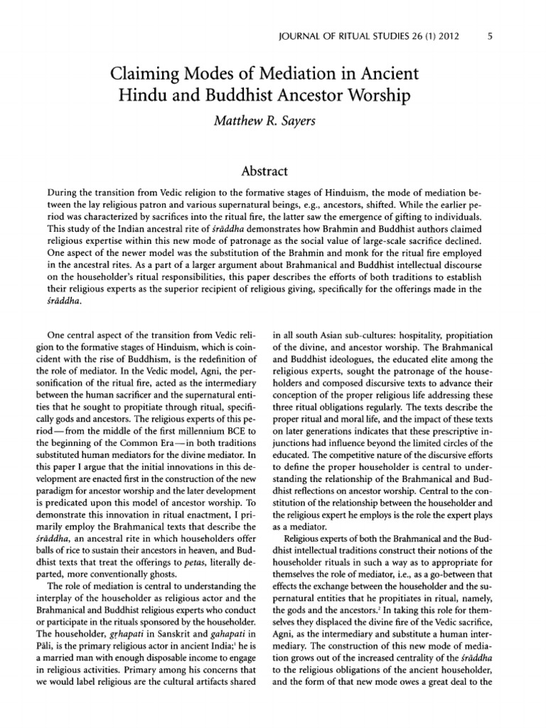 Claiming Modes of Mediation PDF | PDF | Vedas | Rituals