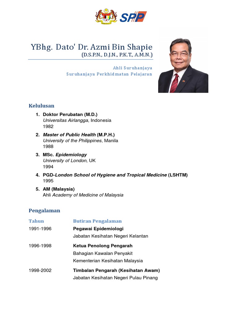 YBhg. Dato Dr. Azmi Shapie PDF | PDF