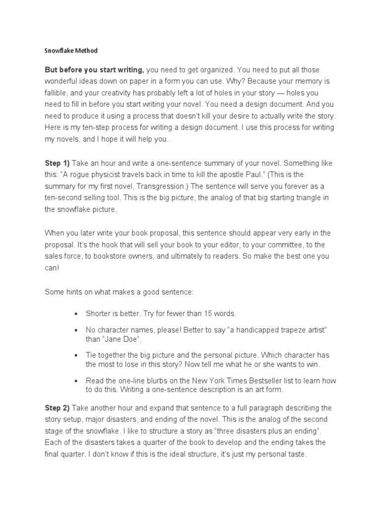 Snowflake Method | PDF | Spreadsheet