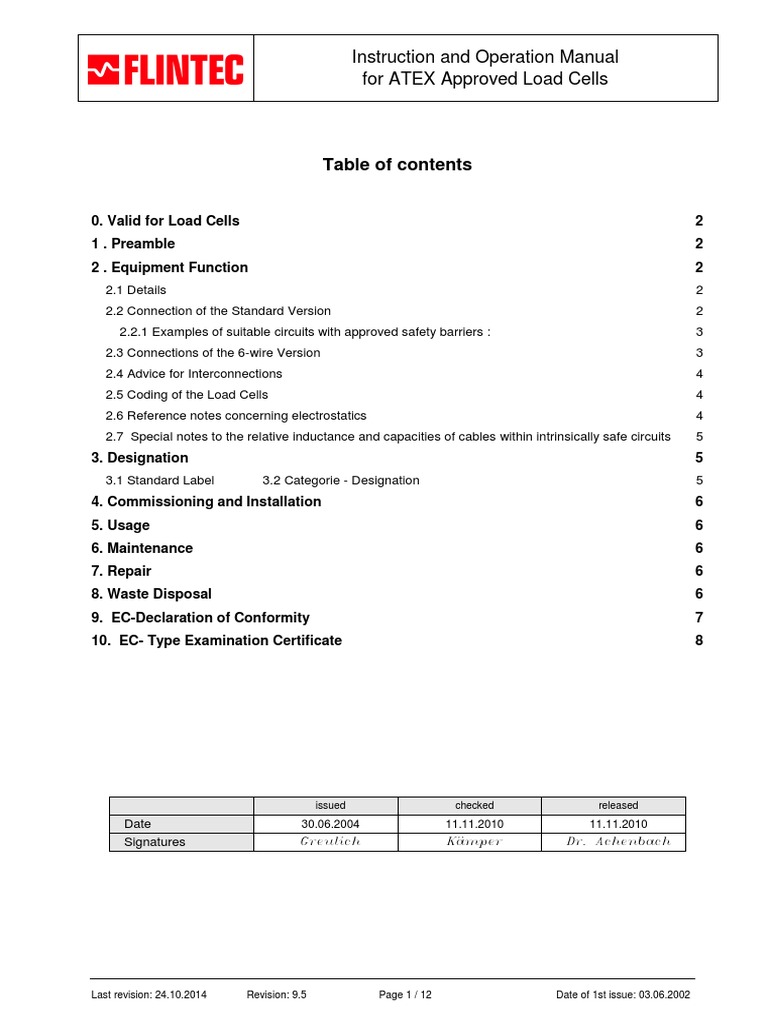 ATEX Operation Manual Rev95 GB | PDF | Electrical Wiring | Electromagnetism