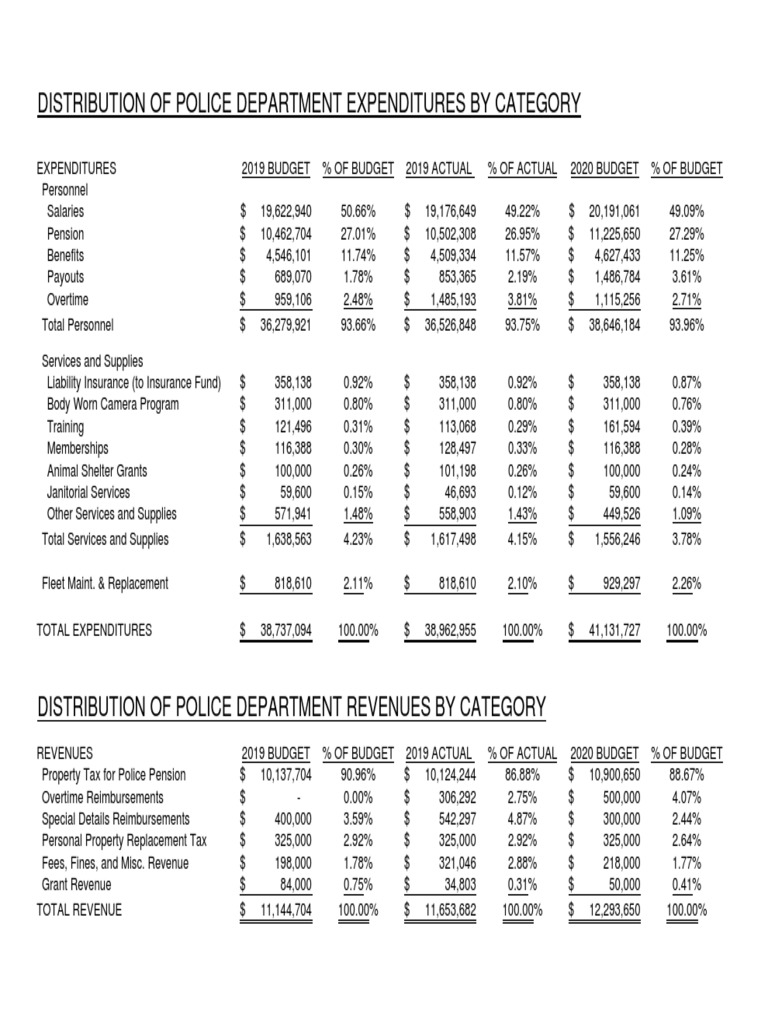Evanston Police Budget Overview 2019-2020 | PDF | Emergency Services ...