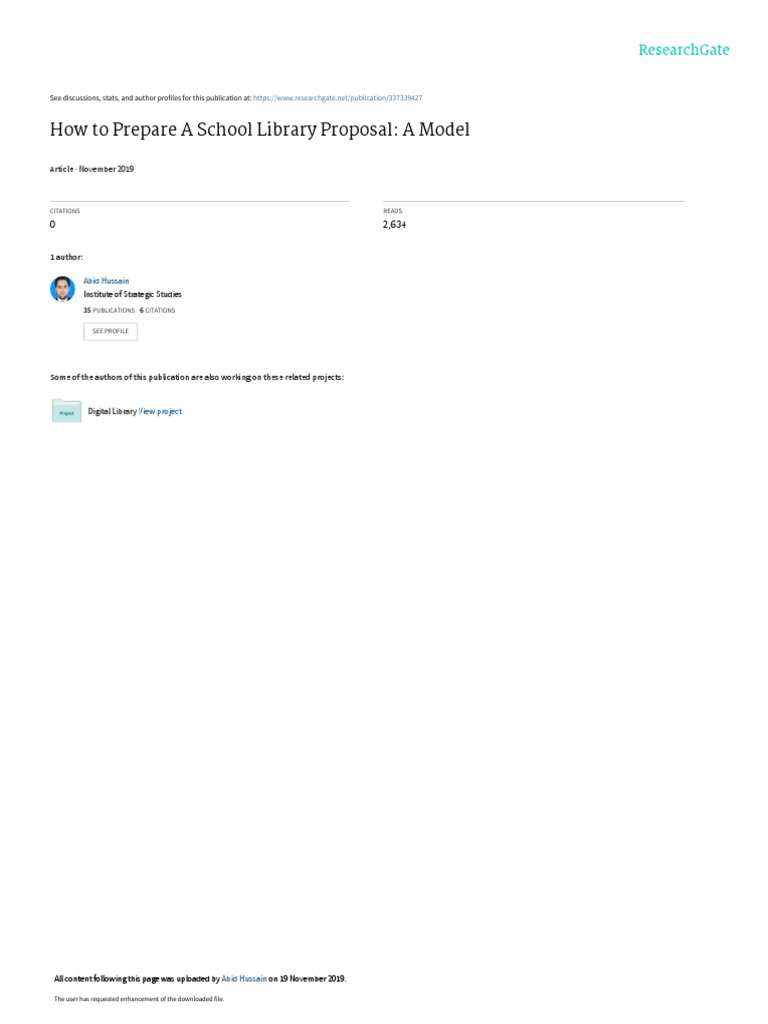 School Library Proposal Guide | PDF | School Library | Information Literacy