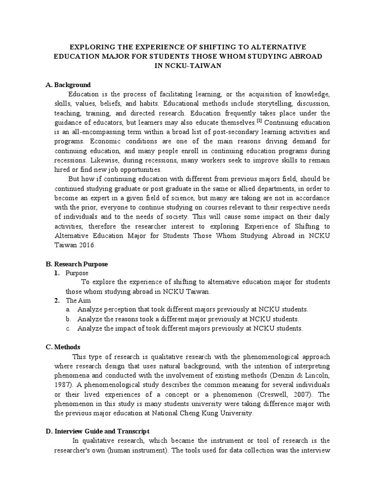 Contoh Mini Research Kualitatif | PDF | International Student ...