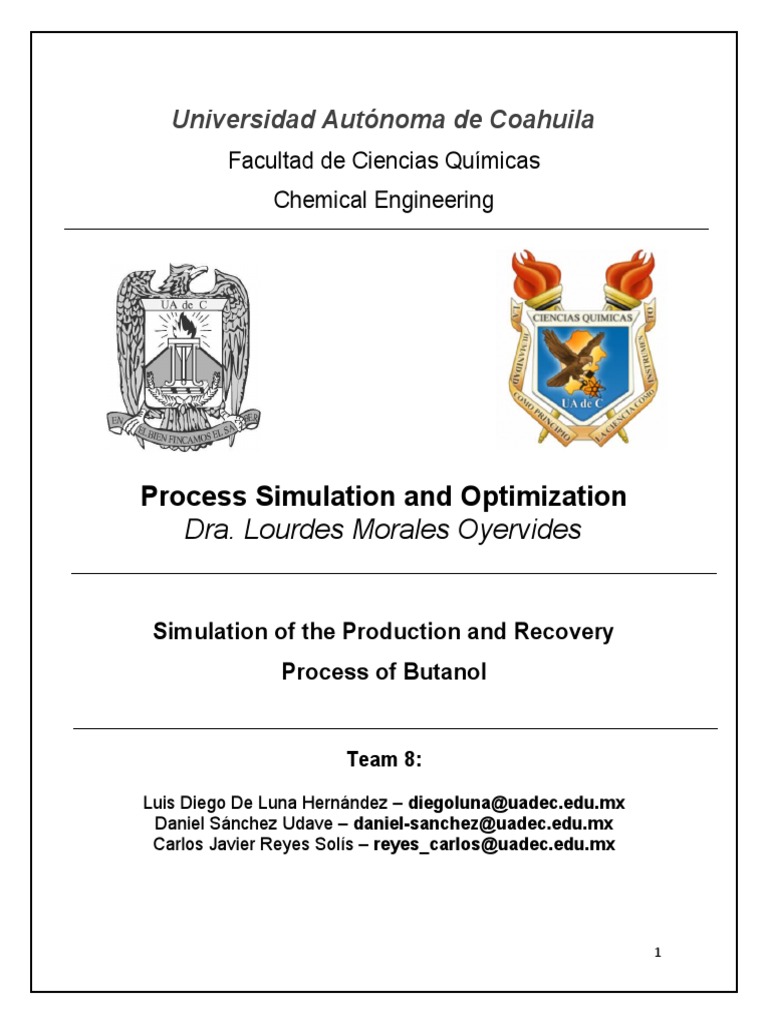 Butanol Production and Recovery Simulation | PDF | Distillation | Ethanol